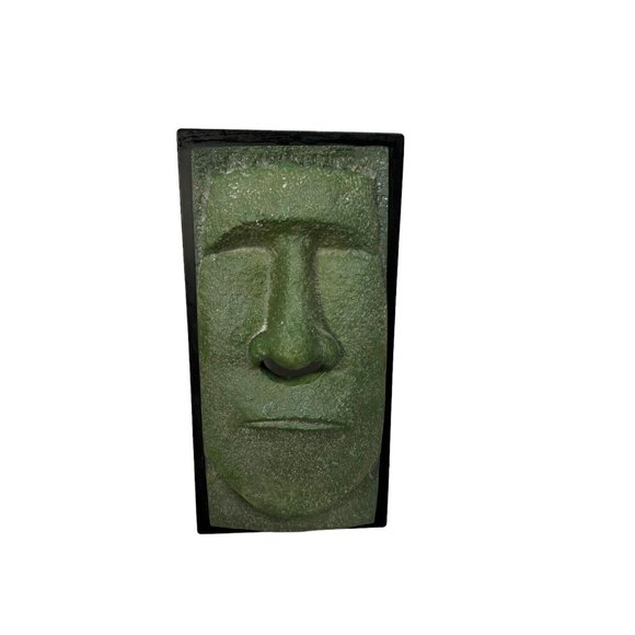 Accents | Vintage Faux Stone Face Tissue Box Cover Moai Tiki Easter ...